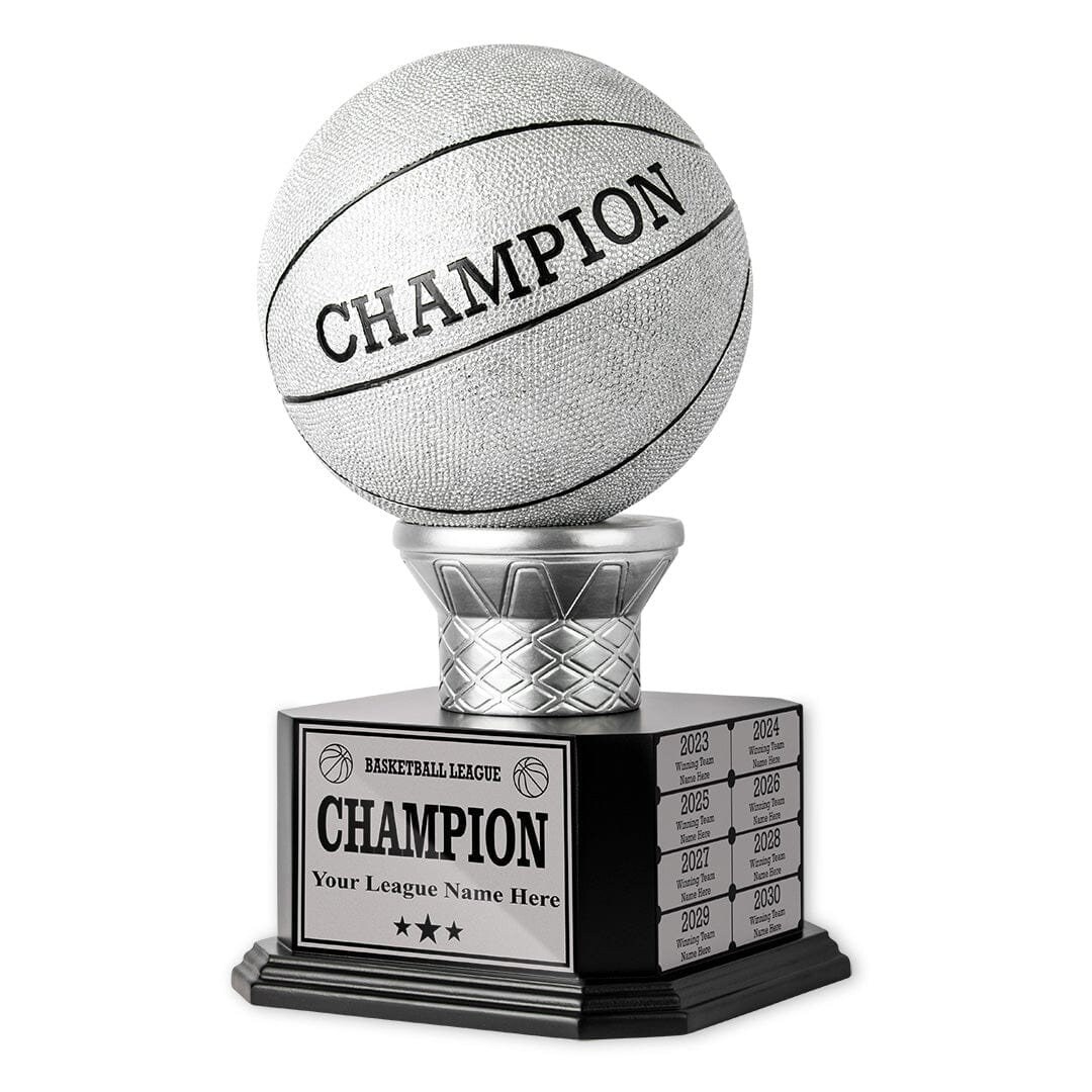 15" Perpetual Silver Basketball Trophy: Engraved League Award - Etsy