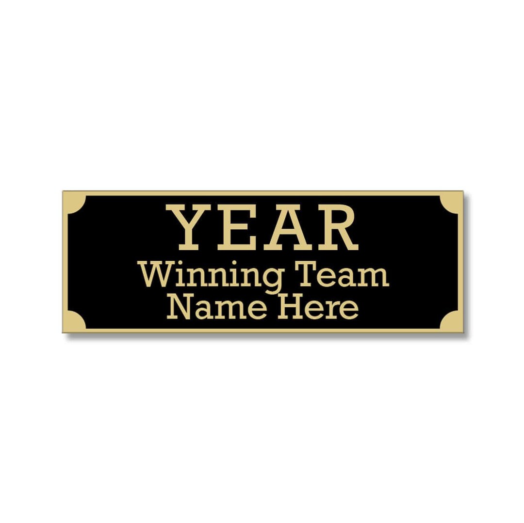 Engraved Name Plate: Black & Gold Custom Trophy Plaque - Etsy