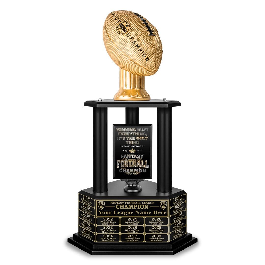 Trophysmack Gold Fantasy Football Trophy - 19-year Perpetual – 26 ...
