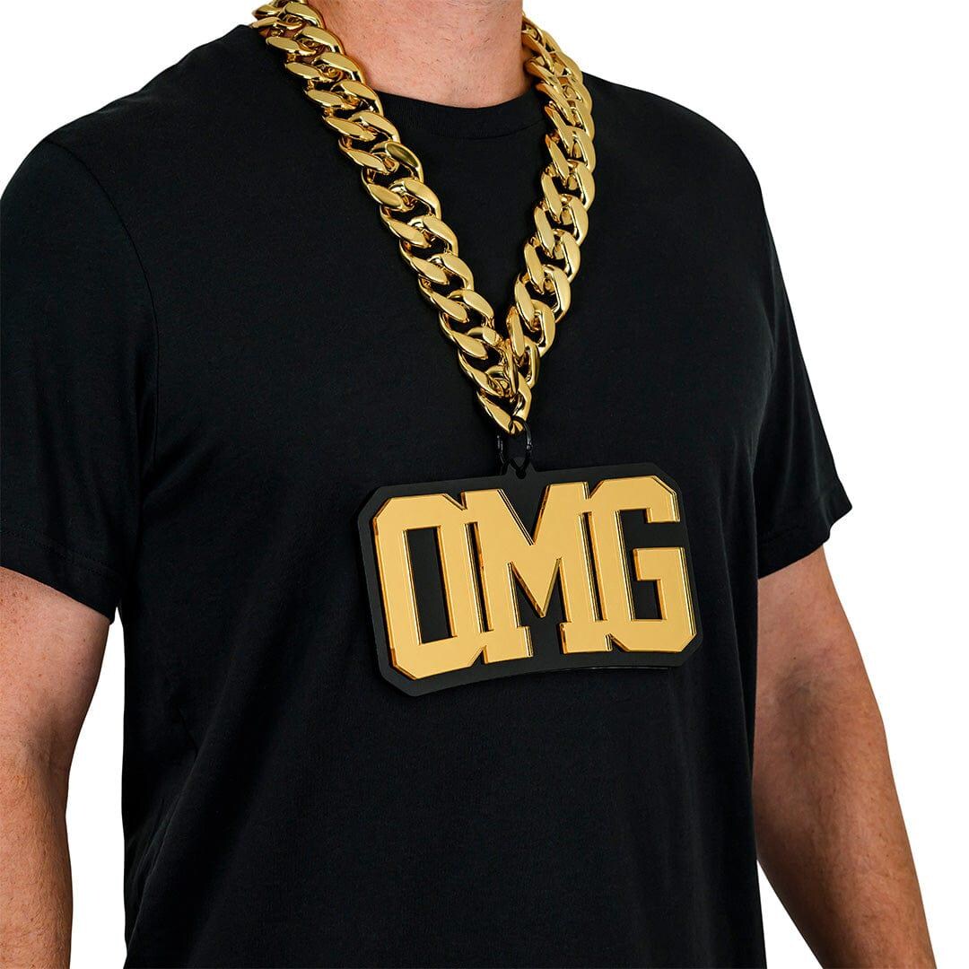 Jumbo OMG Black and Gold Turnover Chain Necklace - Etsy