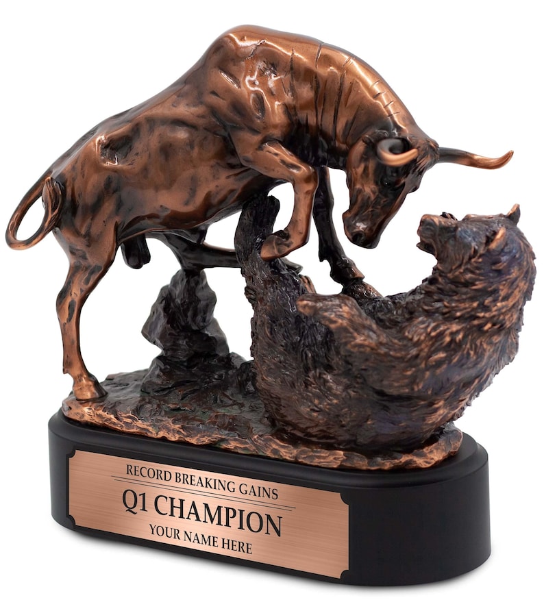 Corporate Bull & Bear Trophy Corporate Award, Sales Trophy, Sales Award ...