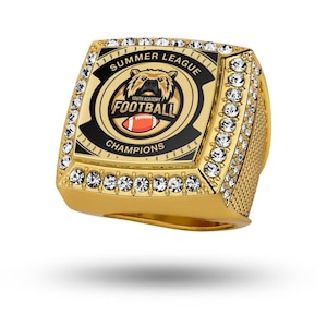 Custom Championship Ring, Size 12, Sports, Awards, Personalized Bling ...