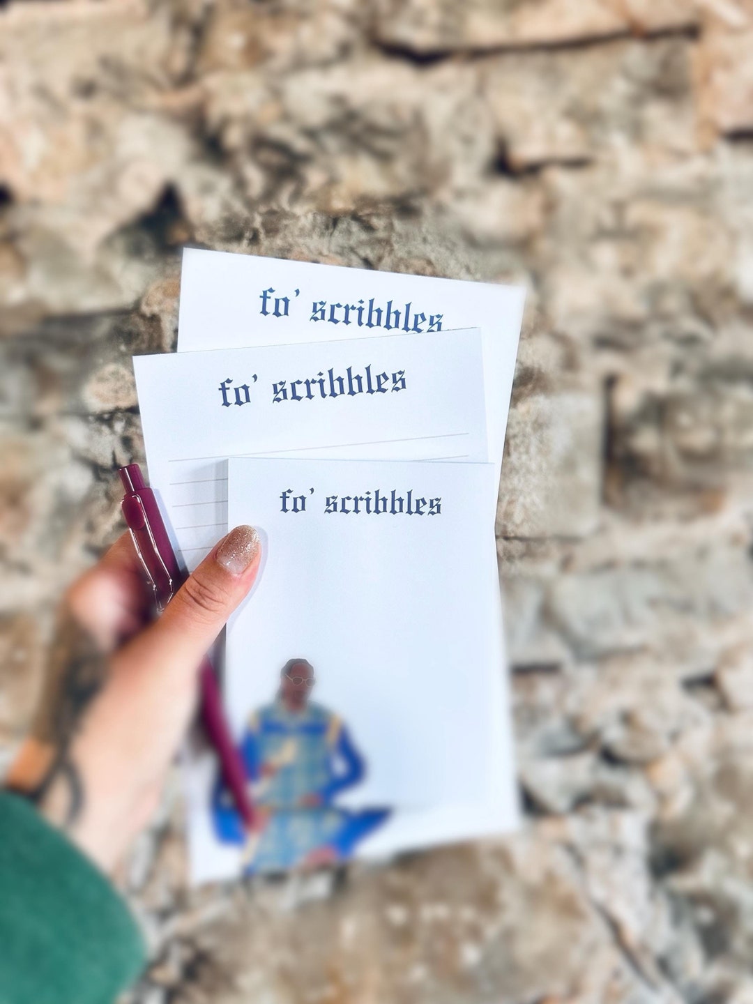 Fo' Scribbles Pop Culture Half 5.5x8.5 & Quarter Page Notepad, Rap ...