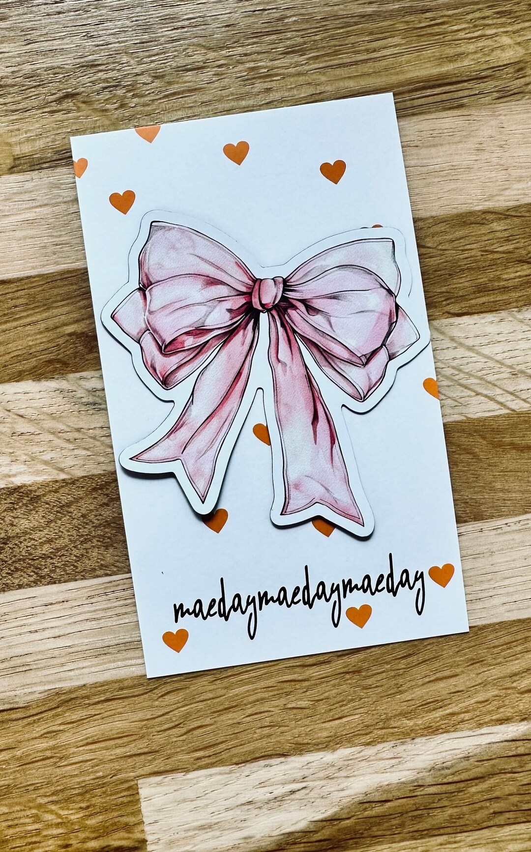 Croquette Bow Magnet, Watercolor Bow Magnet, Pink Ribbon/bow Car and ...