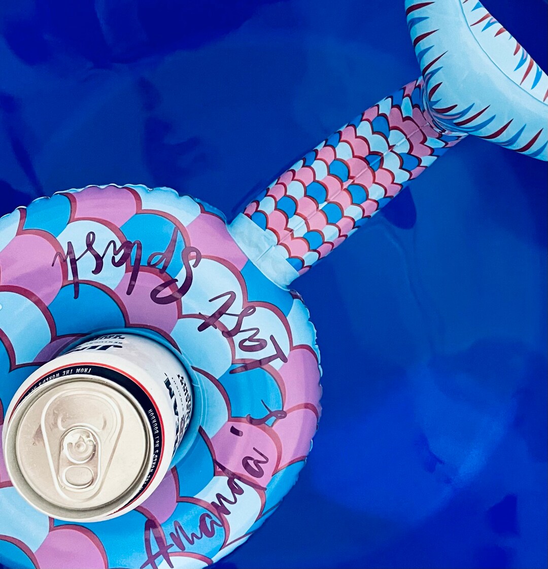 PERSONALIZED Inflatable Drink Float Mermaid Tail Drink Float Party ...