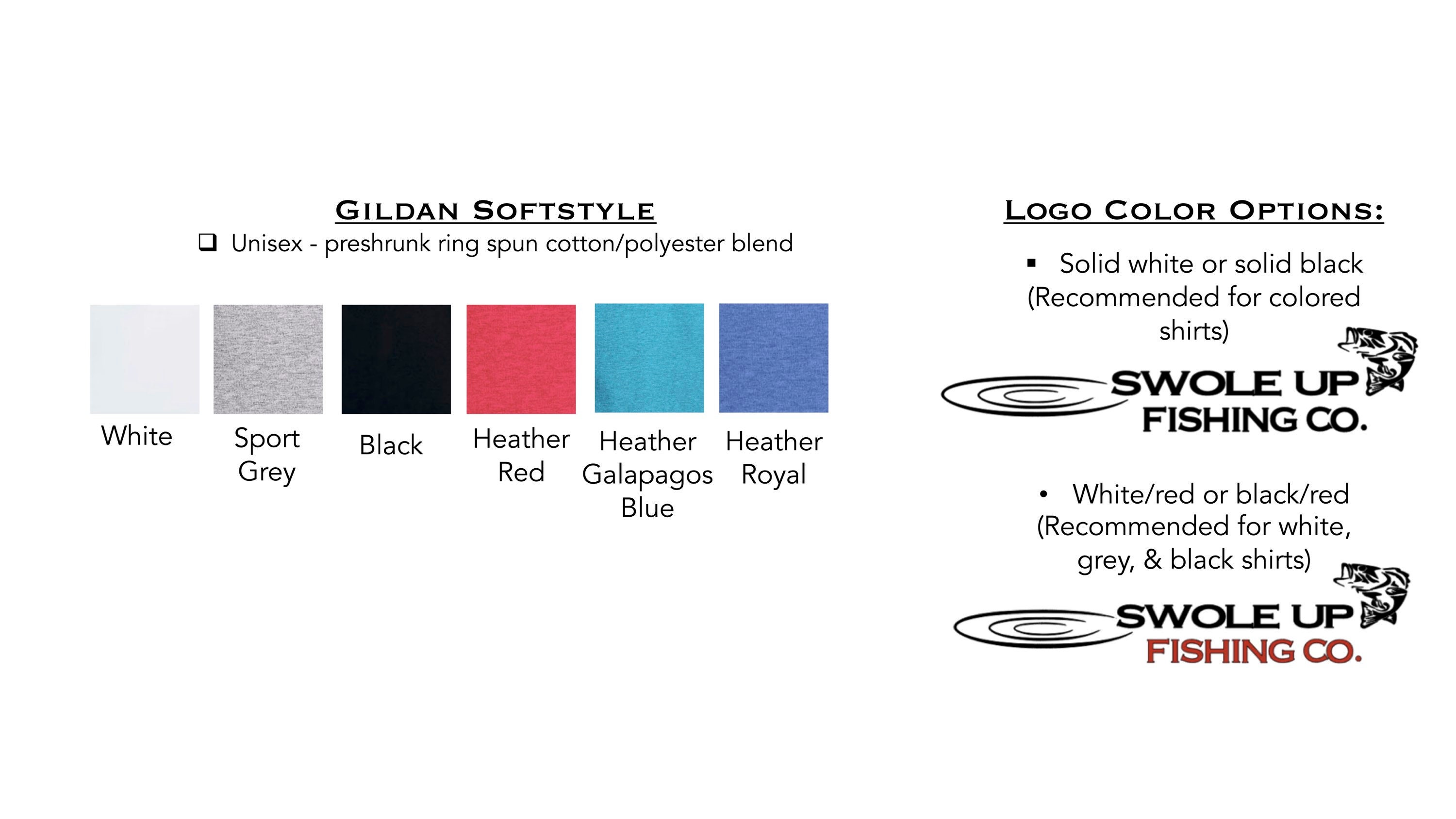 Swole up Fishing Co Logo T-shirts Softstyle Bella Canvas Fishing Tee ...