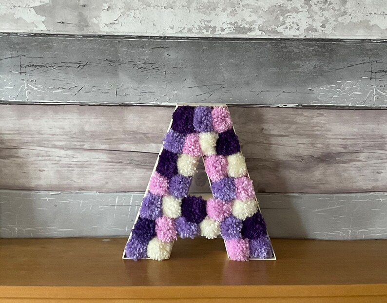 Pom Pom Fillable Letter Alphabet Decoration A-Z Bedroom Decor - Etsy
