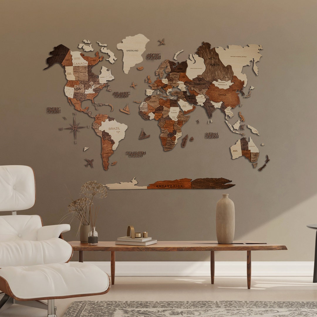 WOODEN 3D MAP Wall Art Couples Bucket List Anniversary Gift - Etsy