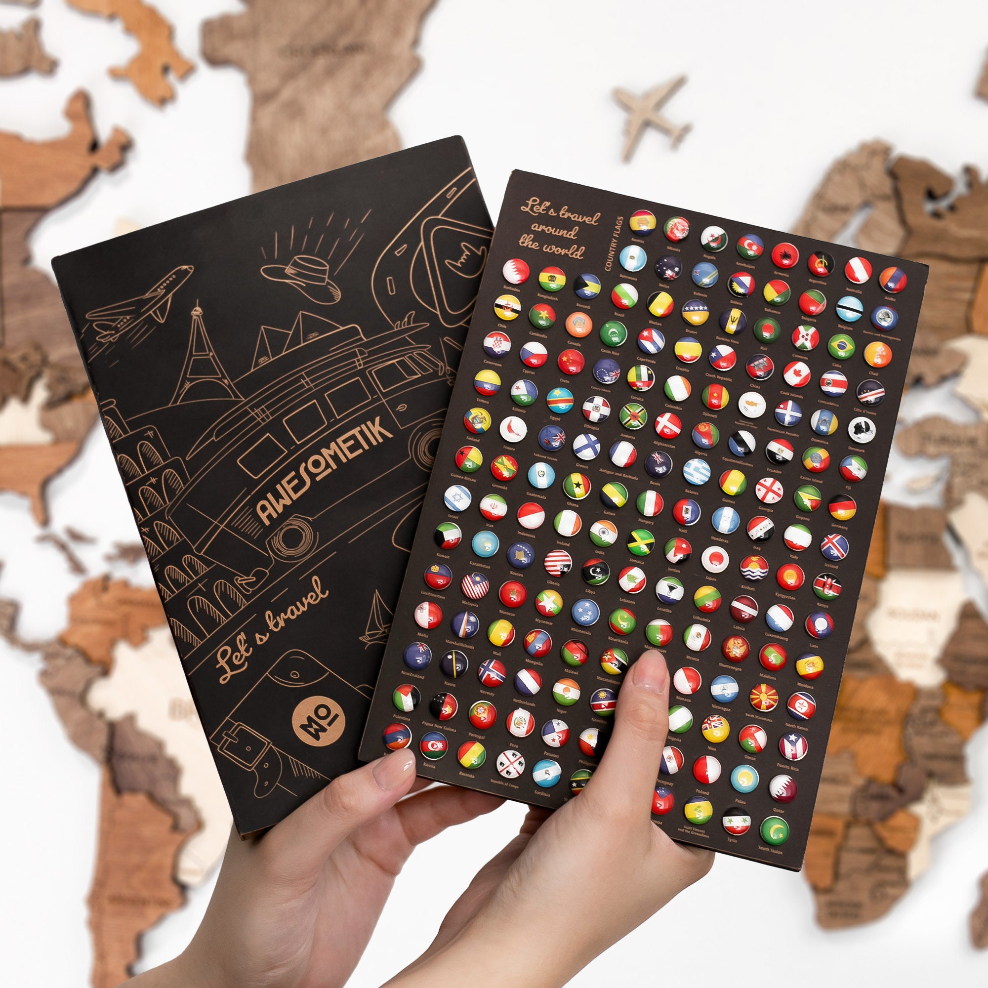 World Map Flag Push Pins Travel Map Pins Push Pins for Wood - Etsy