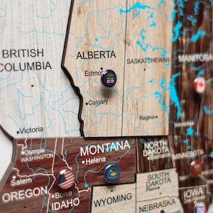 World Map Push Pin Wall Art, Travel Map Flag Push Pins, Flags Push Pins ...