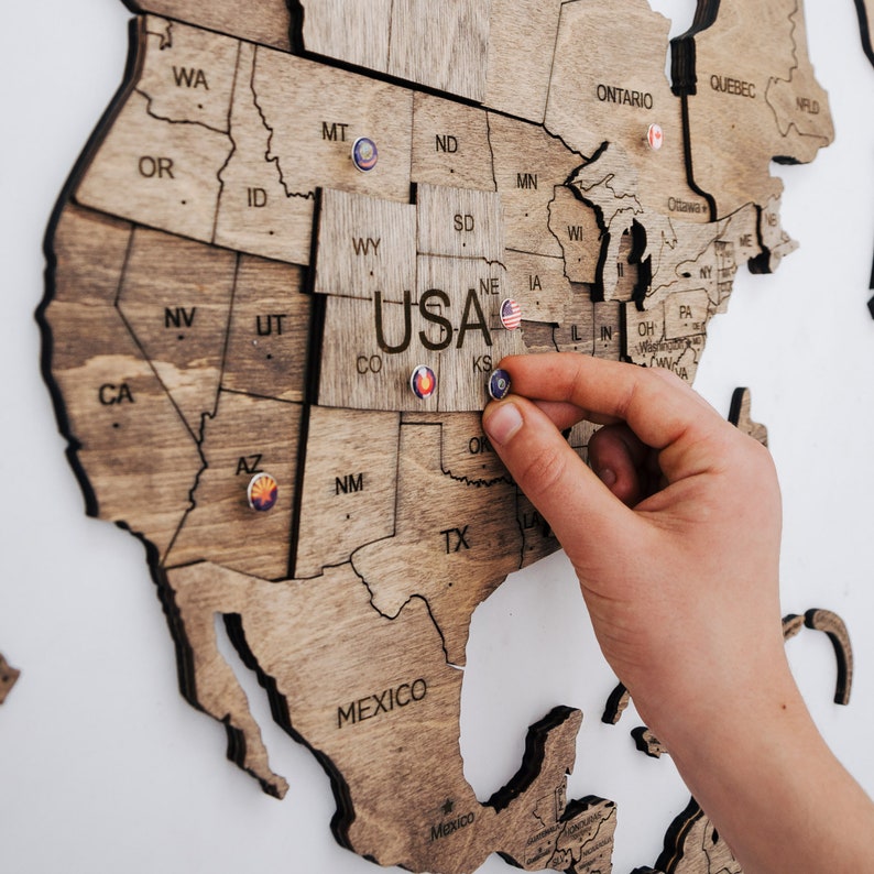 World Map Flag Push Pins, Travel Map Pins, Push Pins for Wood World Map ...