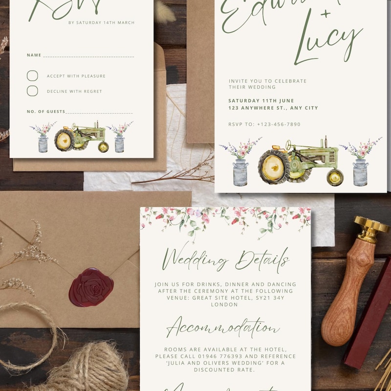 Rustic Wedding Invitations - Etsy UK