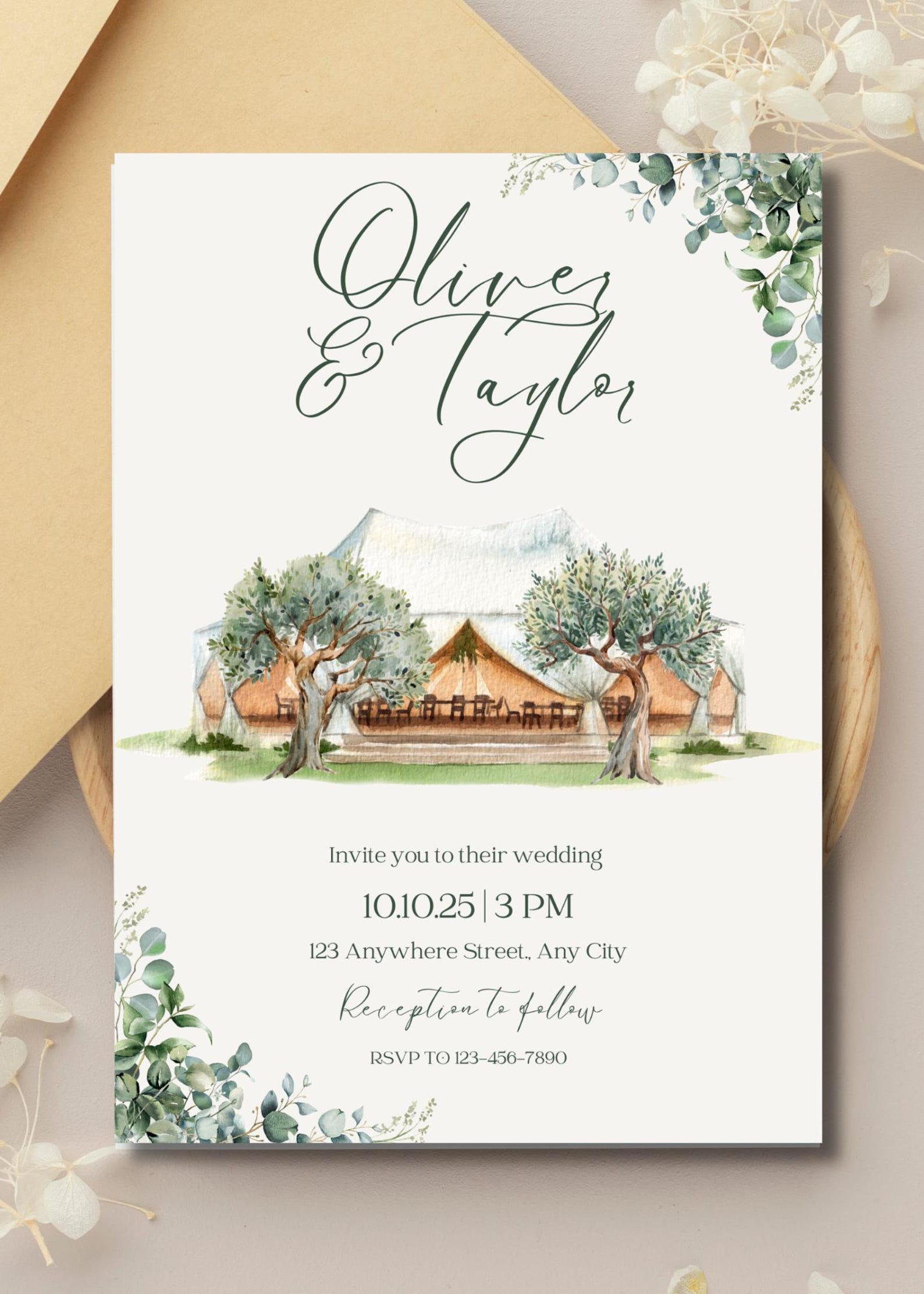Tipi Country Wedding Invitation Bundle | Farm Wedding | Save the Date ...