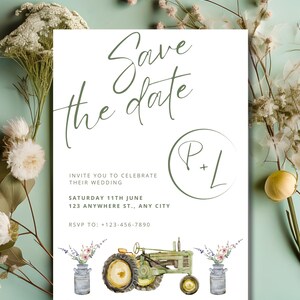 Farm Template Wedding Invitation/elegant Custom Wedding Invite/chic ...
