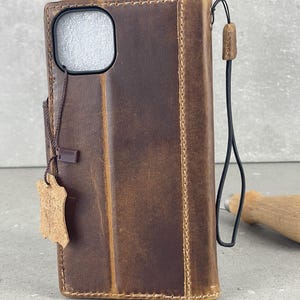 Genuine Leather Fo Oneplus 12 12R Case Wallet Handmade Wireless Luxury ...