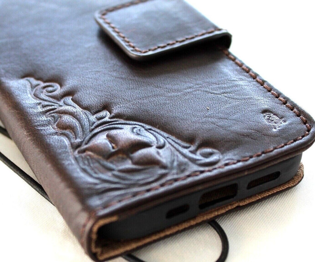 Handmade Leather iPhone Wallet Case: Vintage Book Style - Etsy