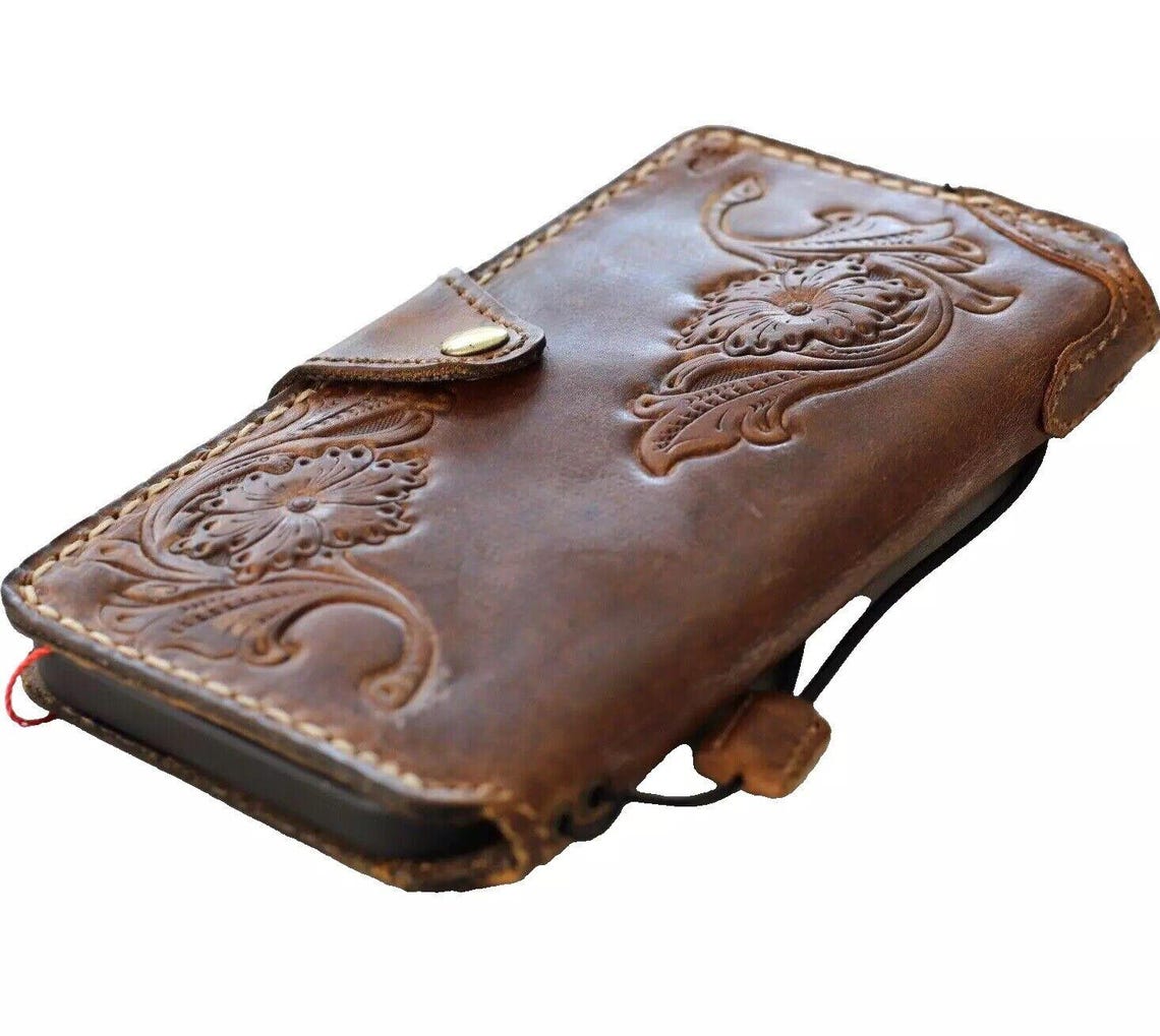 Genuine Leather Fo Oneplus 12 12R Case Wallet Handmade Wireless Luxury ...
