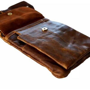 Genuine Handmade Leather Vintage Shoulder Bag for Men and Women Cross ...