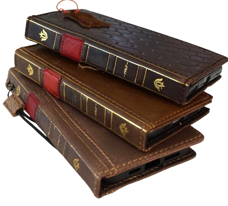 Leather Book Wallet Case for Iphone: Card Slots, Bible Style 17 - Etsy