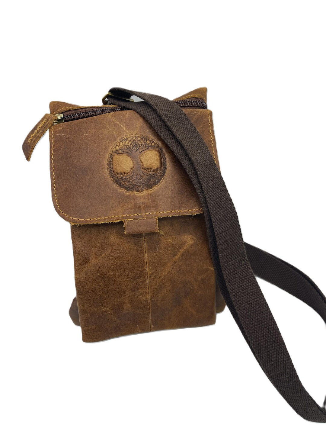 Genuine Handmade Leather Vintage Shoulder Bag for Men and Women Cross ...