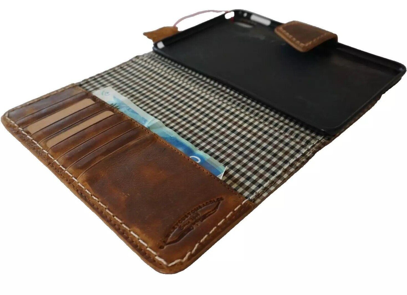 Vintage Leather iPad Mini Case: Magnetic Wallet, Hand Sewn - Etsy