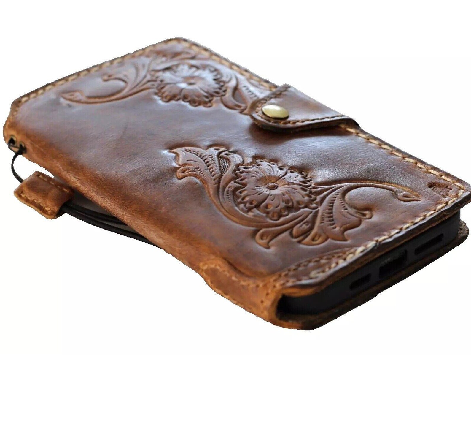 Genuine Leather Fo Oneplus 12 12R Case Wallet Handmade Wireless Luxury ...
