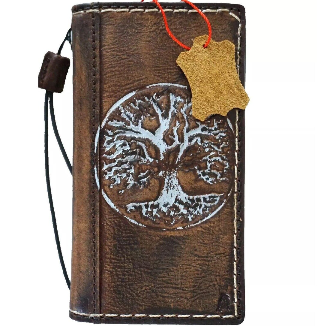 Handmade Leather Galaxy Z Fold Wallet Case: Tree of Life Design - Etsy