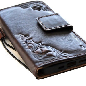 Handmade Leather iPhone Wallet Case: Vintage Book Style - Etsy
