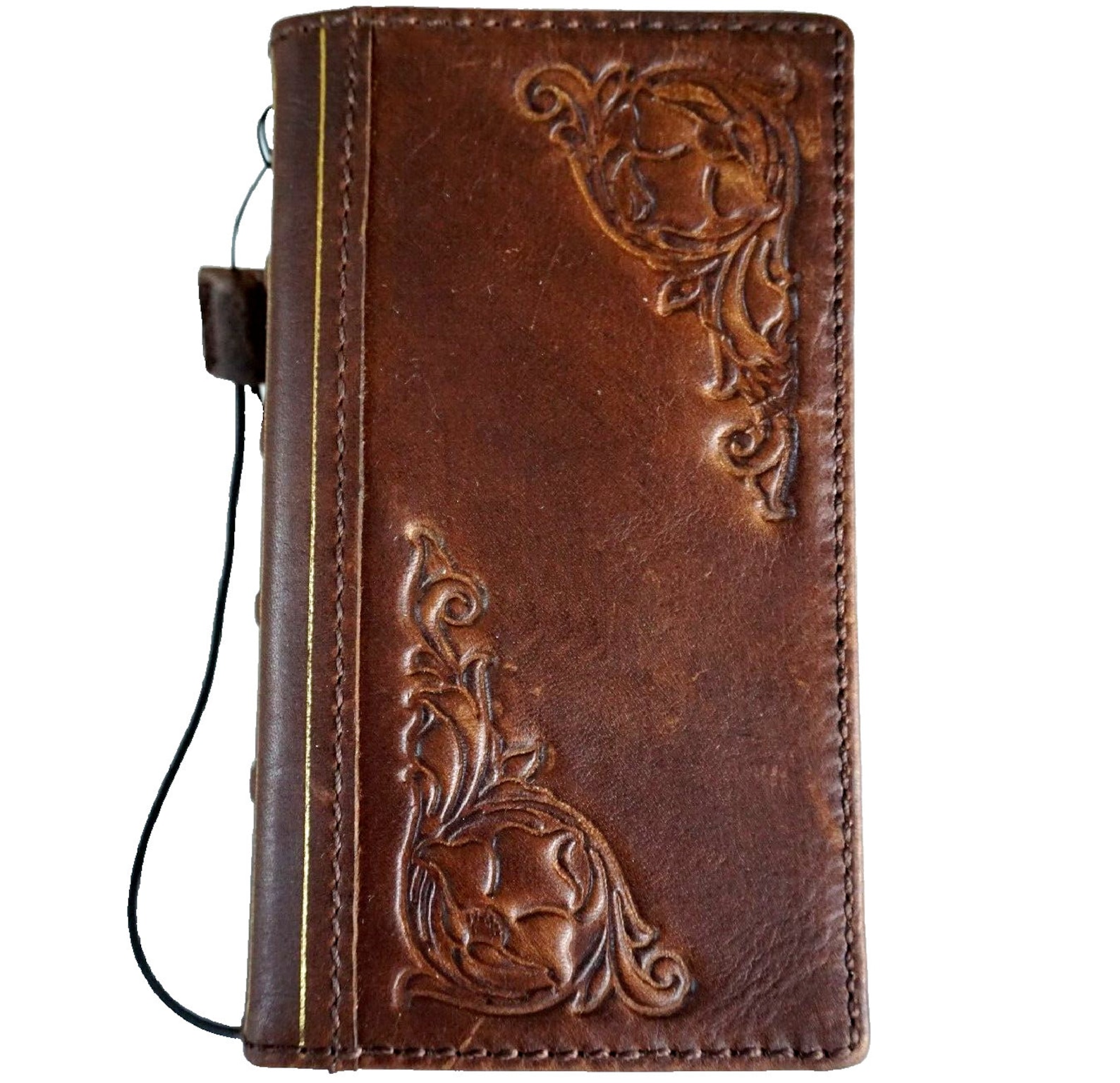 Genuine Leather Fo Oneplus Open Case Wallet Handmade Wireless Luxury ...