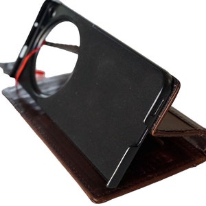 Genuine Leather Fo Oneplus Open Case Wallet Handmade Wireless Luxury ...