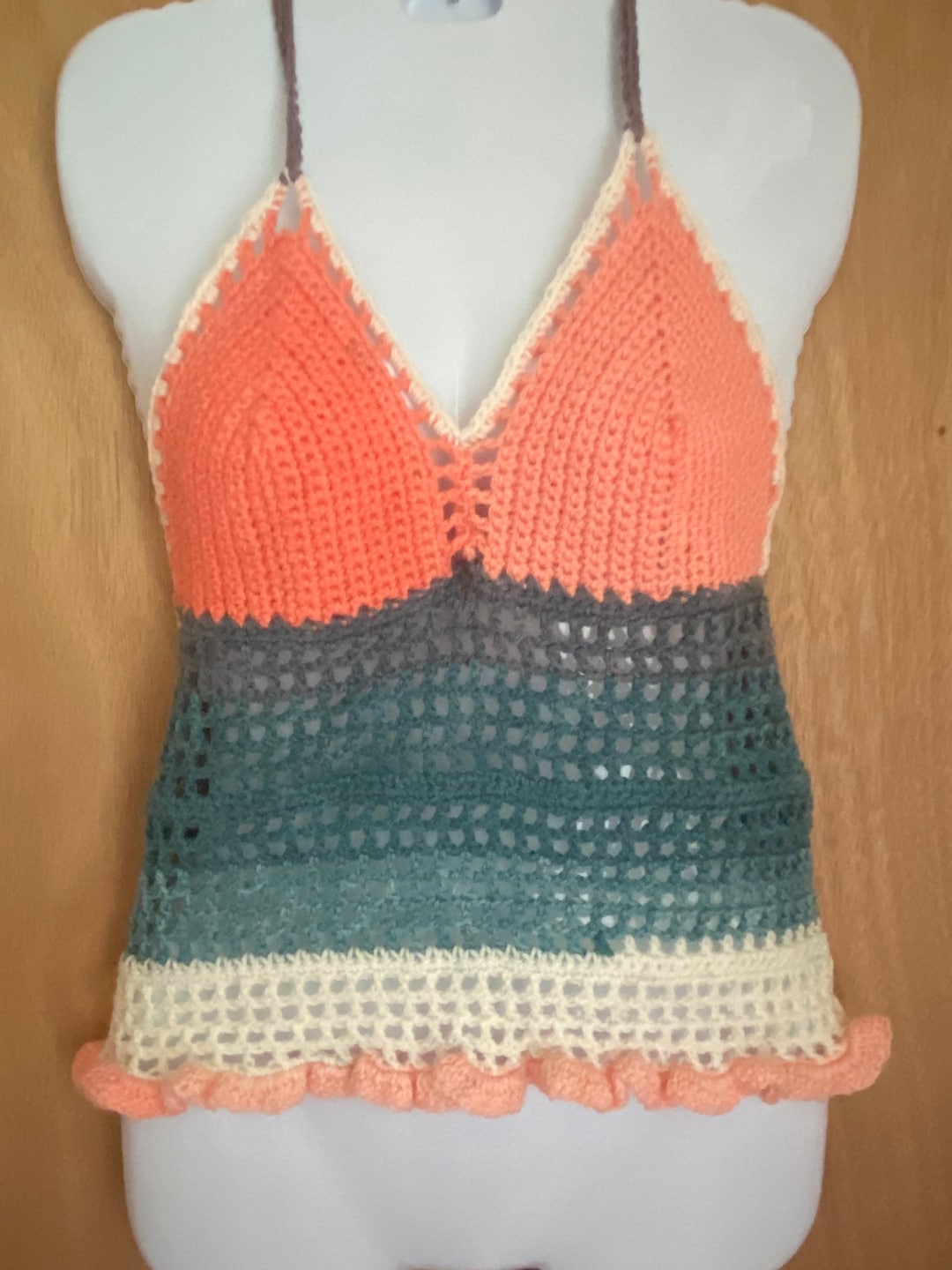 Women’s Crochet Corset Back Halter Top With FREE Gift - Etsy