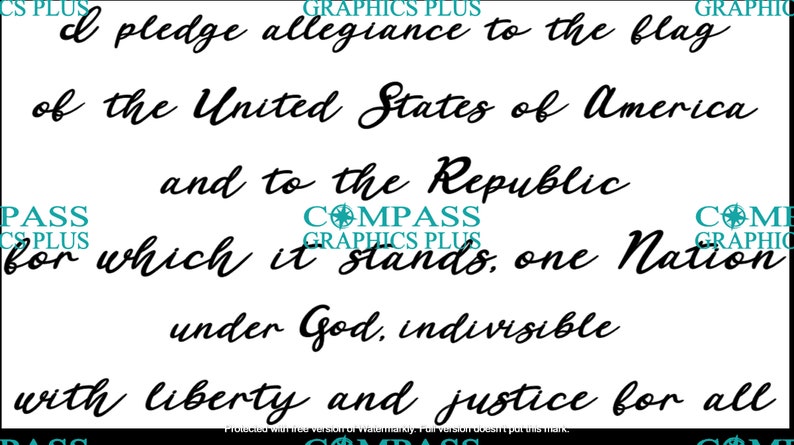 Pledge of Allegiance PNG - Etsy
