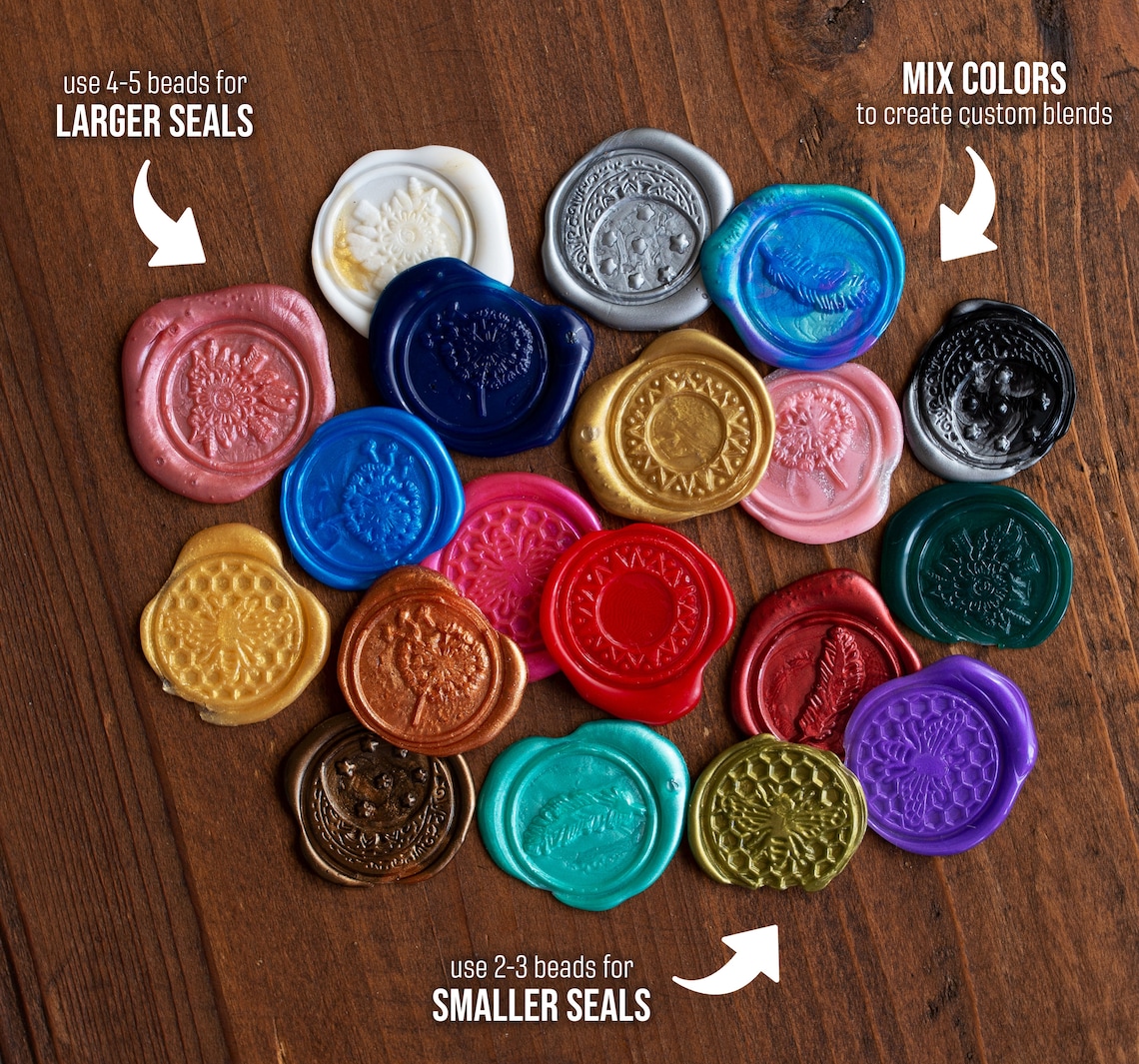 HOPPLER Wax Seal Stamp Kit for Sealing Wax Stamps With 6 - Etsy