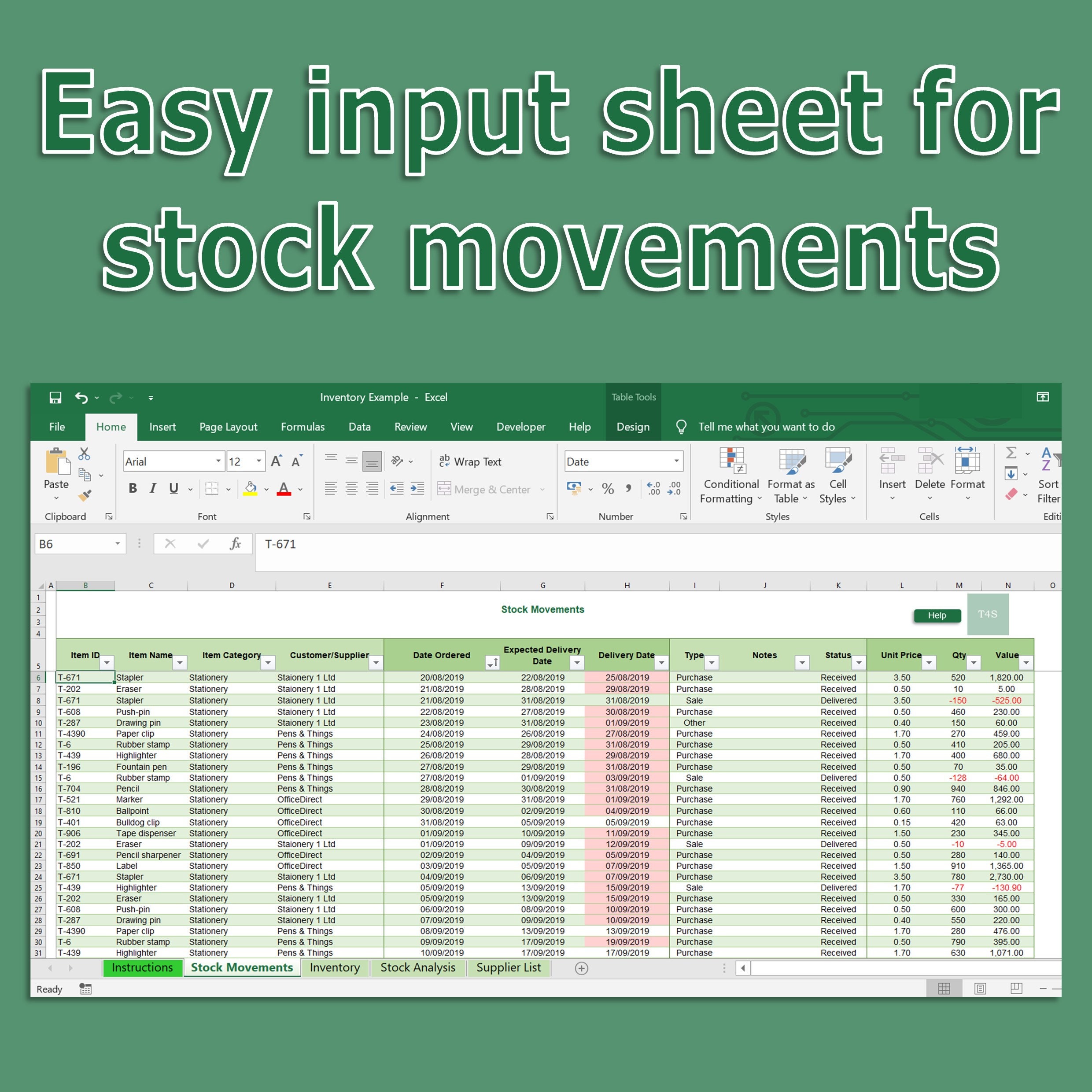 Inventory Template - Etsy