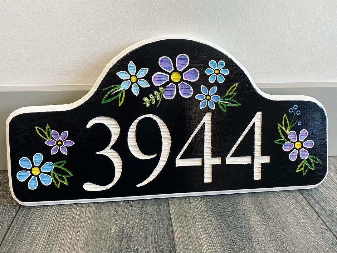Handmade Custom Wooden House Numbers - Etsy