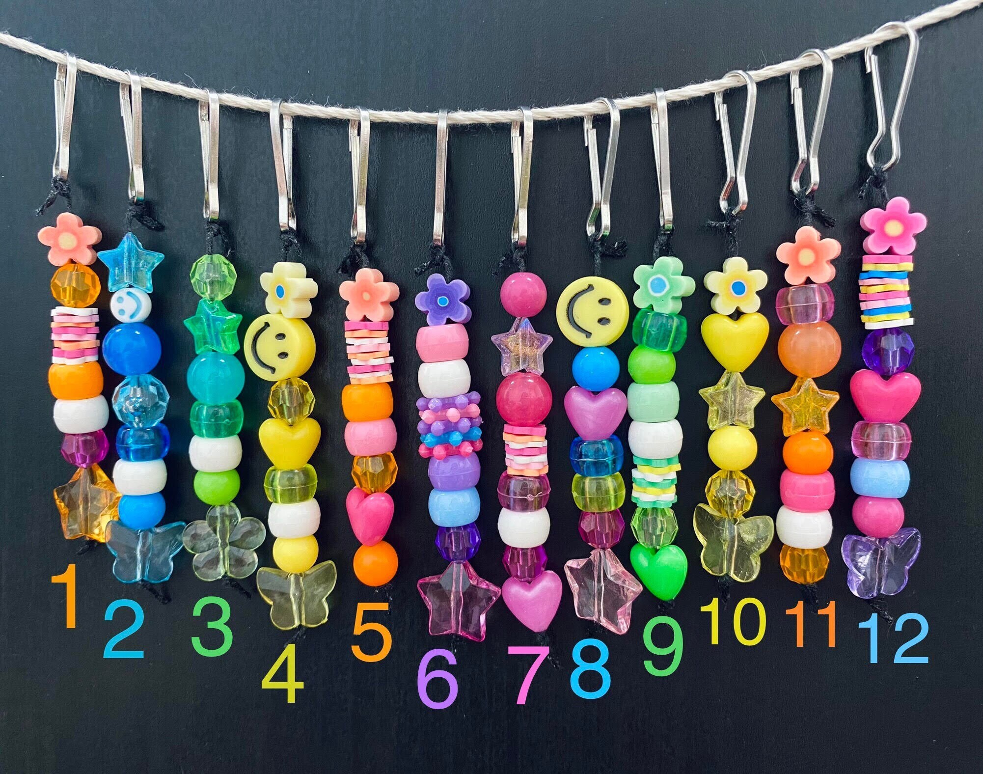 3 for 6 Beaded Keychains - Etsy