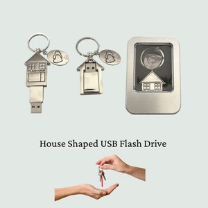 USB House Shaped Flash Drive Keychain - Etsy