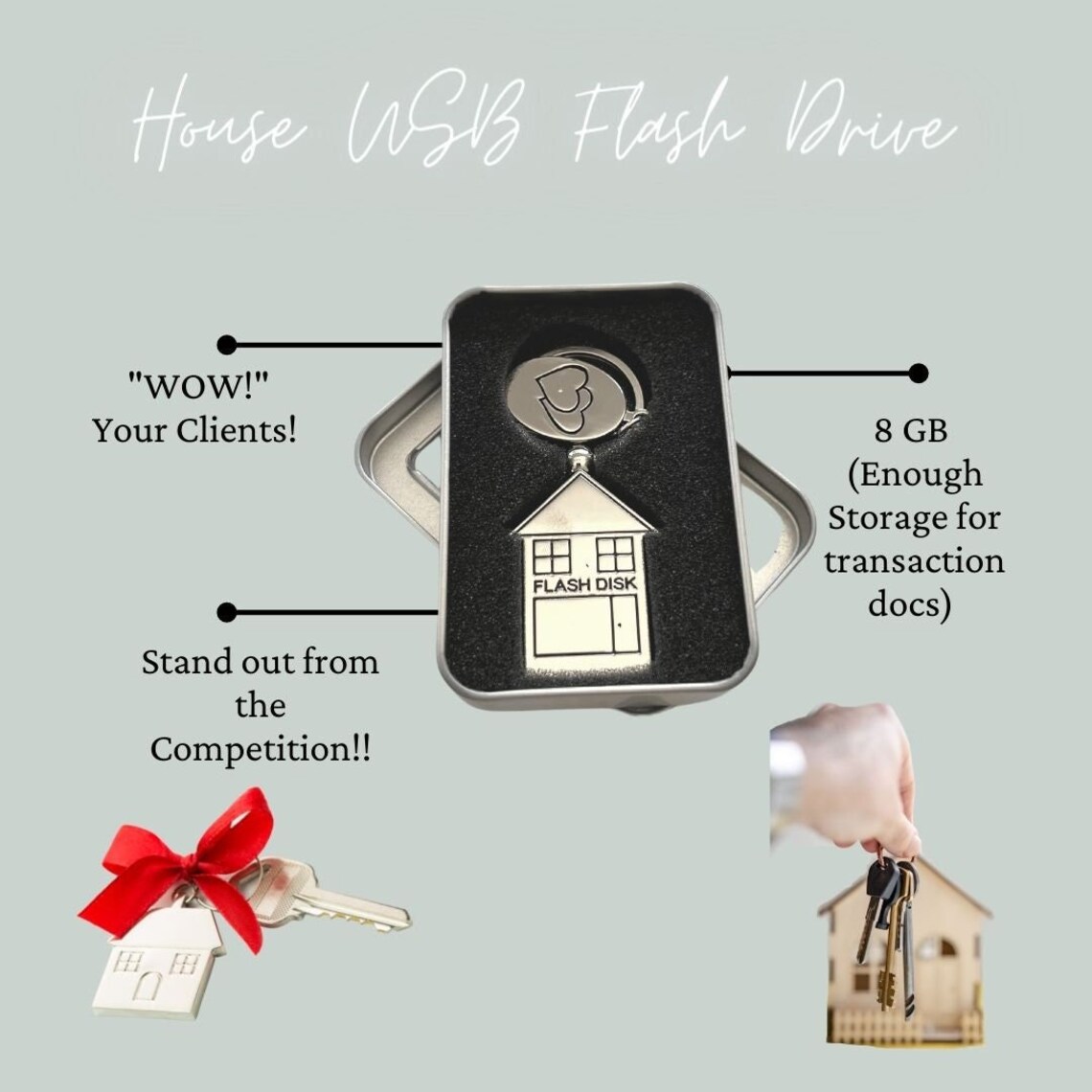 USB House Shaped Flash Drive Keychain - Etsy