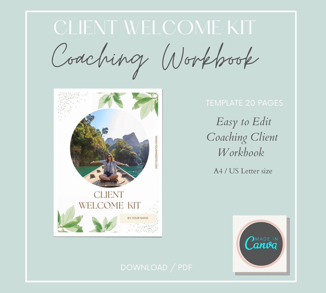 Coaching Client Welcome Kit, Small Business Entrepreneurs, CANVA ...
