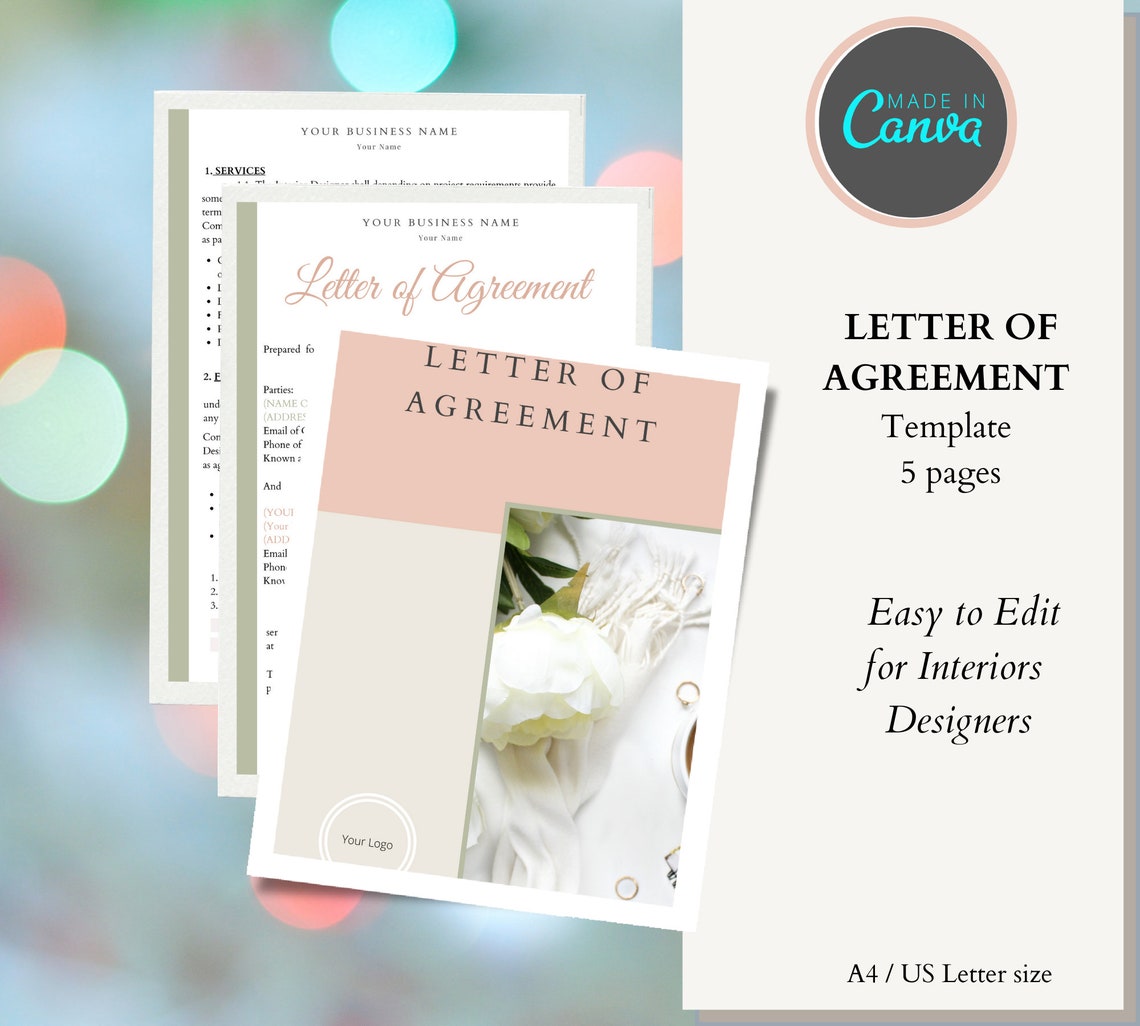 Letter of Agreement for Interior Designers and Small Business ...