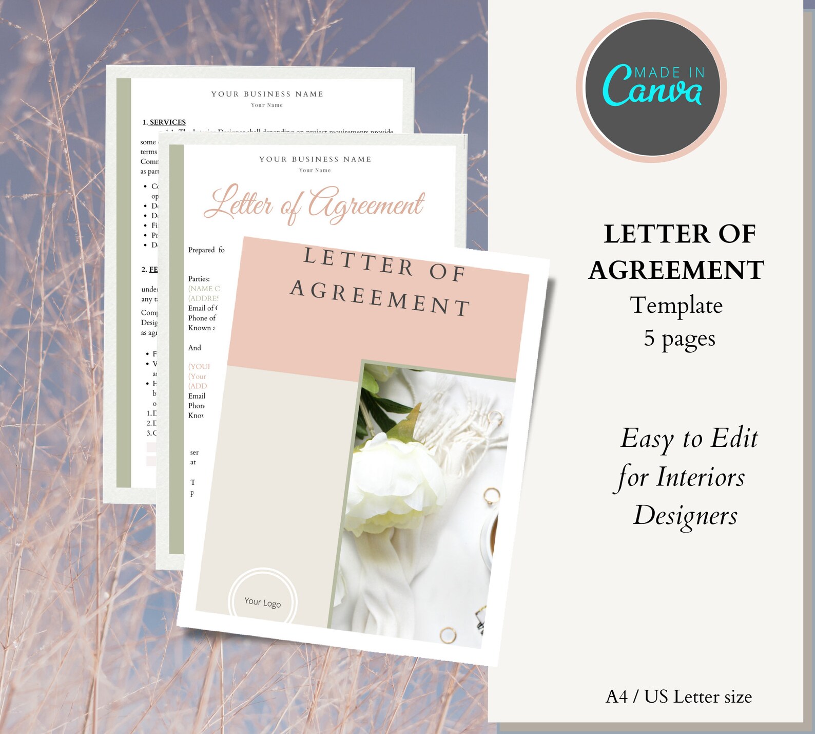 Letter of Agreement for Interior Designers and Small Business ...