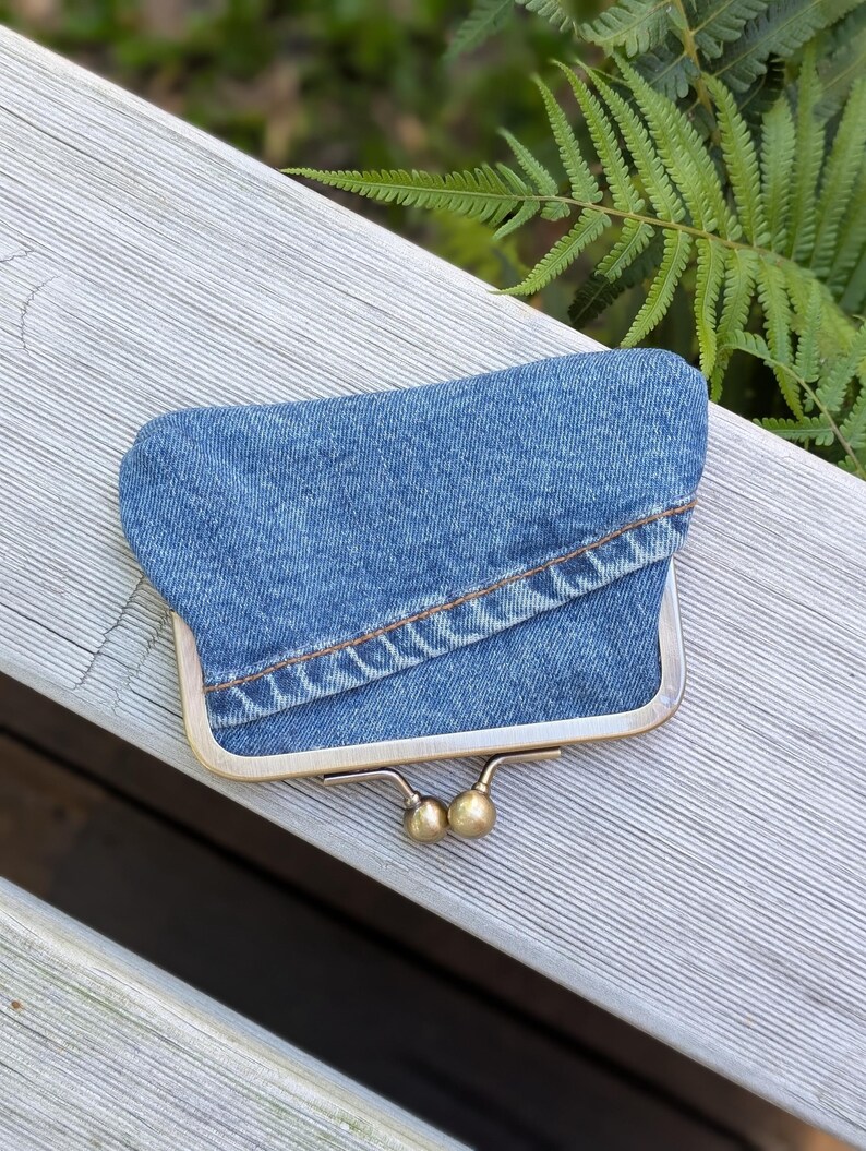 Denim Card and Coin Purses/pouch/ Kisslock/ - Etsy