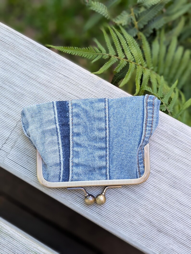 Denim Card and Coin Purses/pouch/ Kisslock/ - Etsy