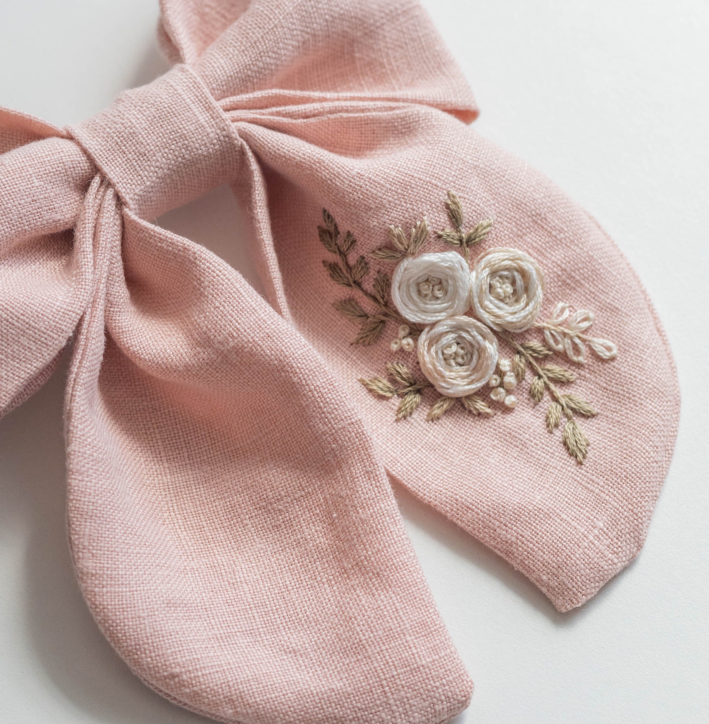 ROSE Bow Sewing Pattern With Embroidery Video Tutorial Doll - Etsy ...