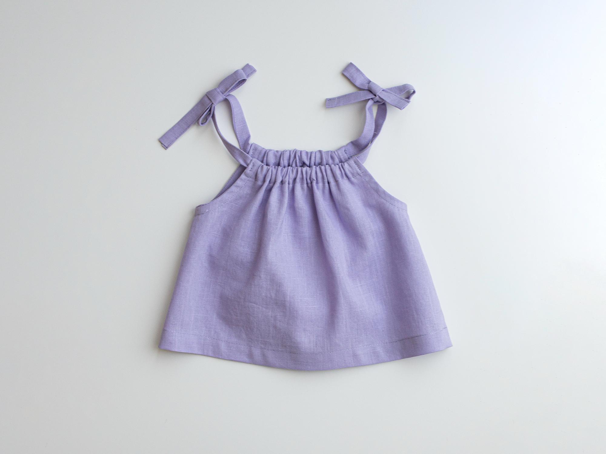 Daisy Top – PDF Sewing Pattern | Bow Tie Shoulder Top for Kids (0-3M to ...