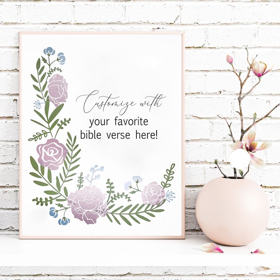 Custom Favorite Bible Verse Vinyl Print Personalized - Etsy