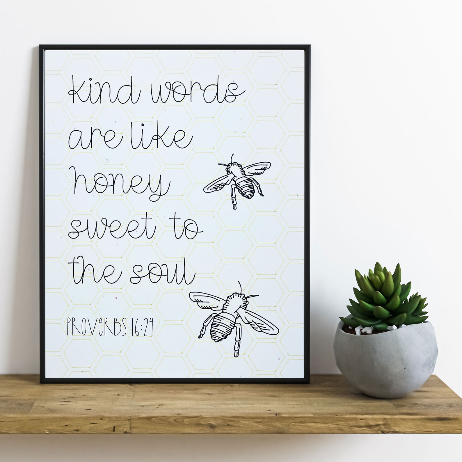 Kind Words Are Like Honey Proverbs 16:24 Bee Design Bible - Etsy