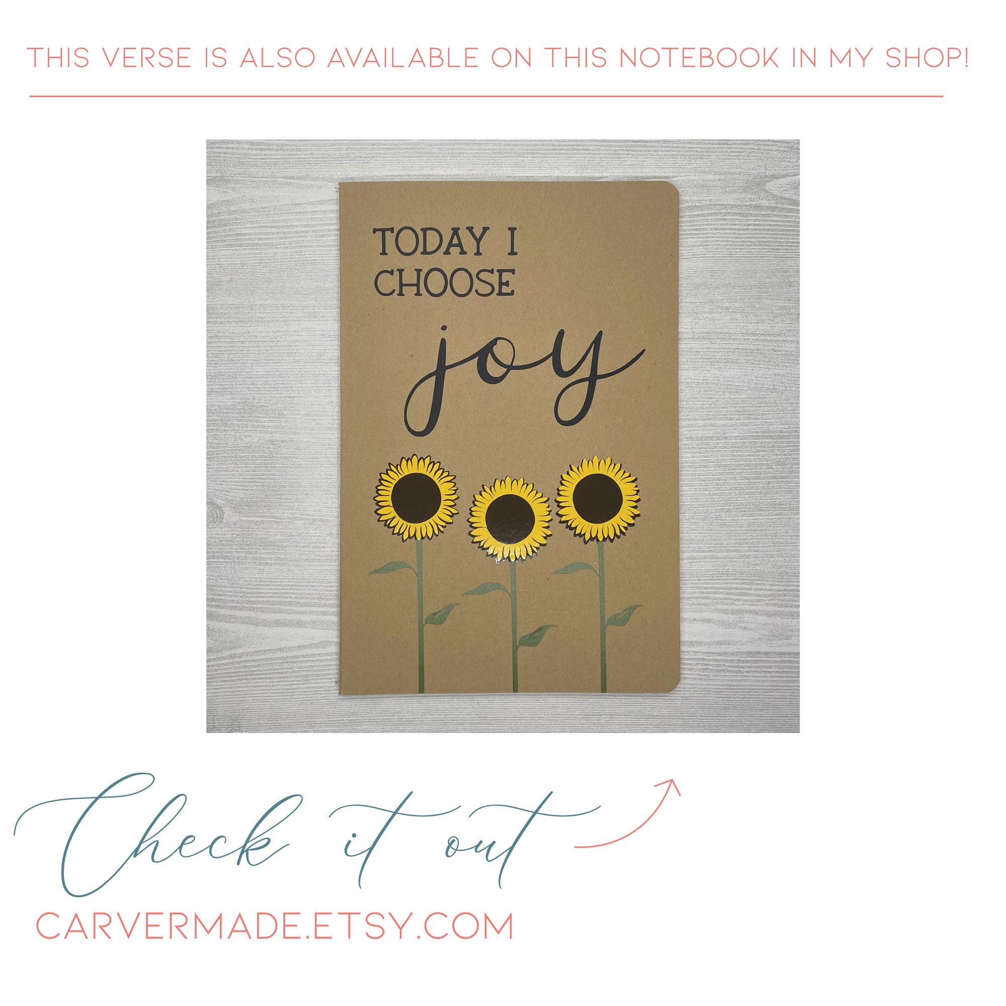 Today I Choose Joy, James 1:2, Sunflower Bible Verse Pen Print ...