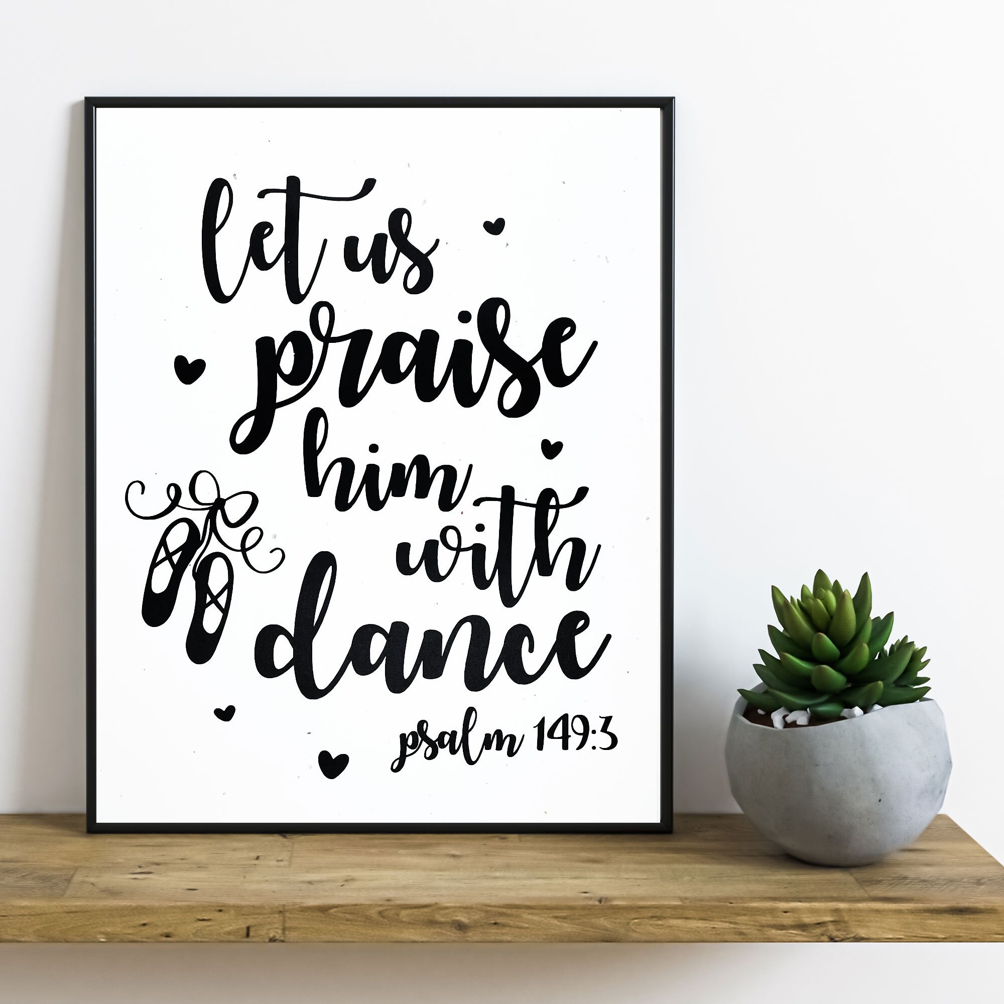 Psalm 149:3 Praise Him With Dance, Ballet Dancer Bible Verse Vinyl ...