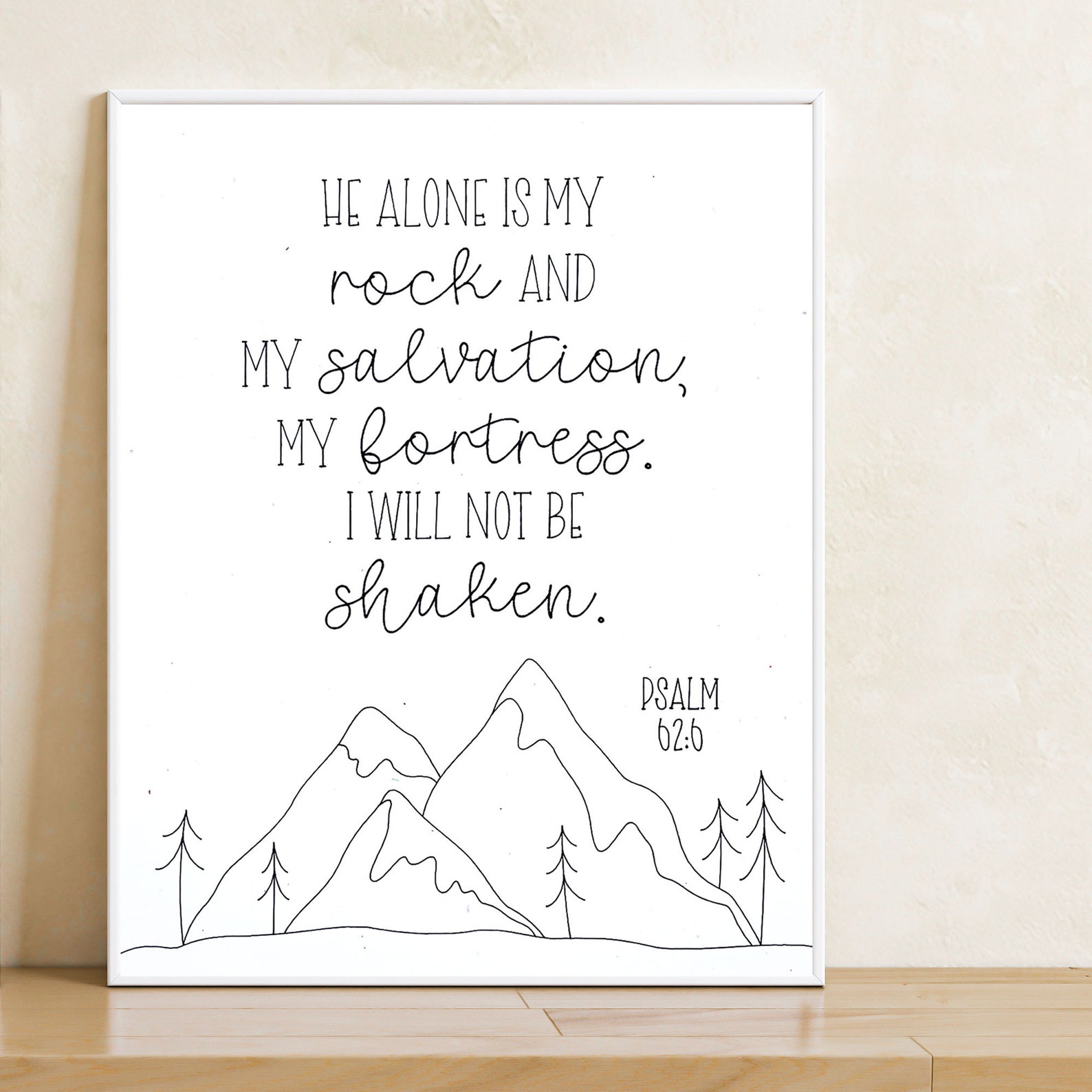 Psalm 62:6 I Will Not Be Shaken Mountain Scripture Pen - Etsy